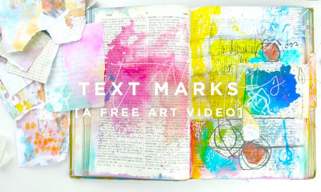 Brand New Free Art Video - Text Marks with Rae Missigman - Jeanne Oliver